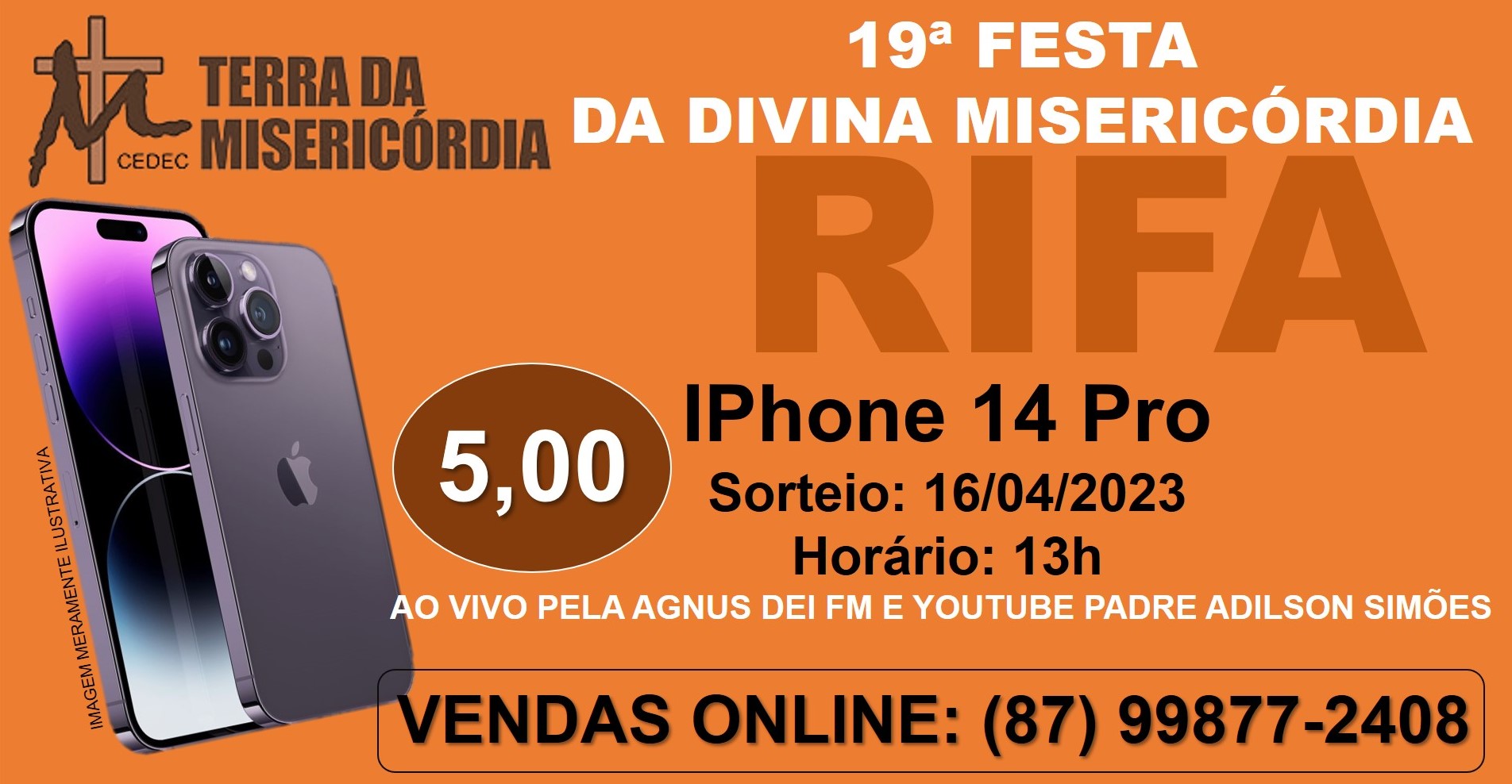 Rifa em prol da Festa da Misericórdia – Santuário Divina Misericórdia de Arcoverde PE